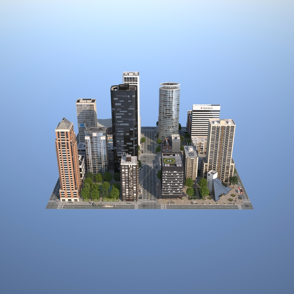 3d model modular city