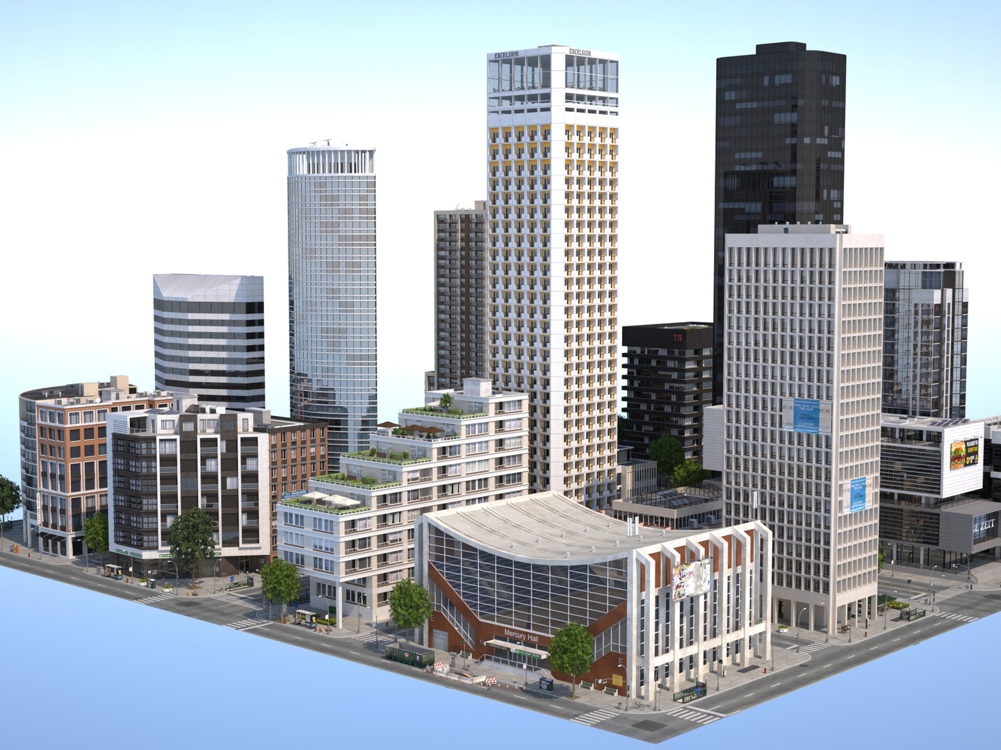 3d model modular city