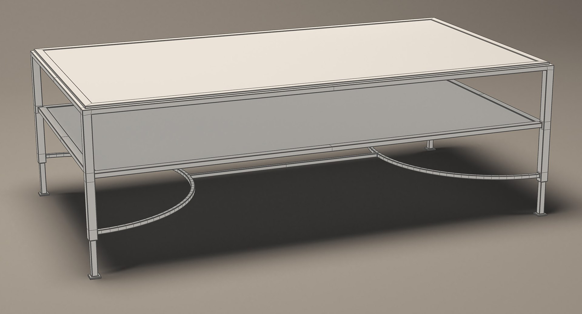 Rectangle Coffee Table Metal 3D - TurboSquid 1392043
