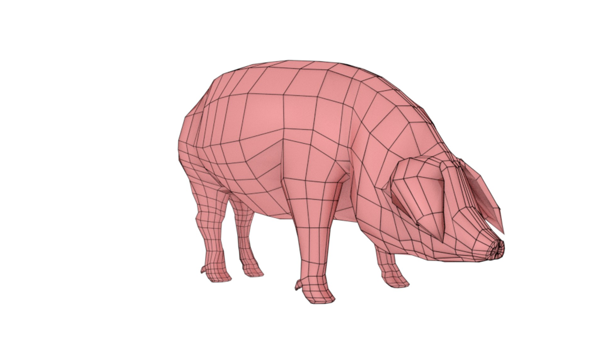 Pig Model - TurboSquid 1373537