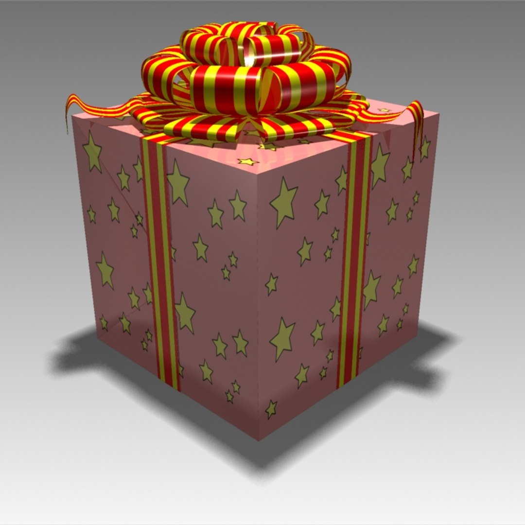 3d Present Gift Box Model