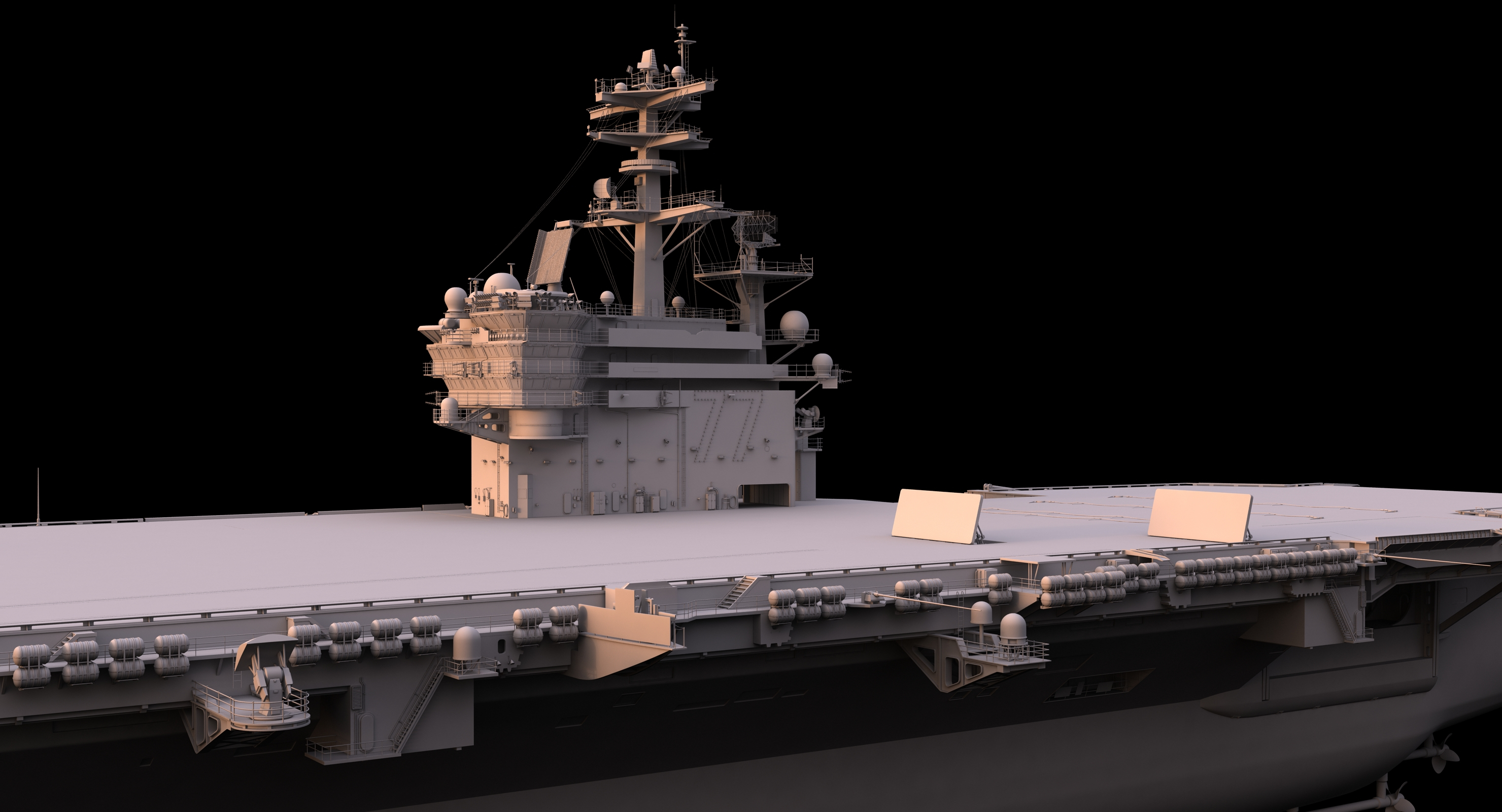 3d model uss aircraft carrier
