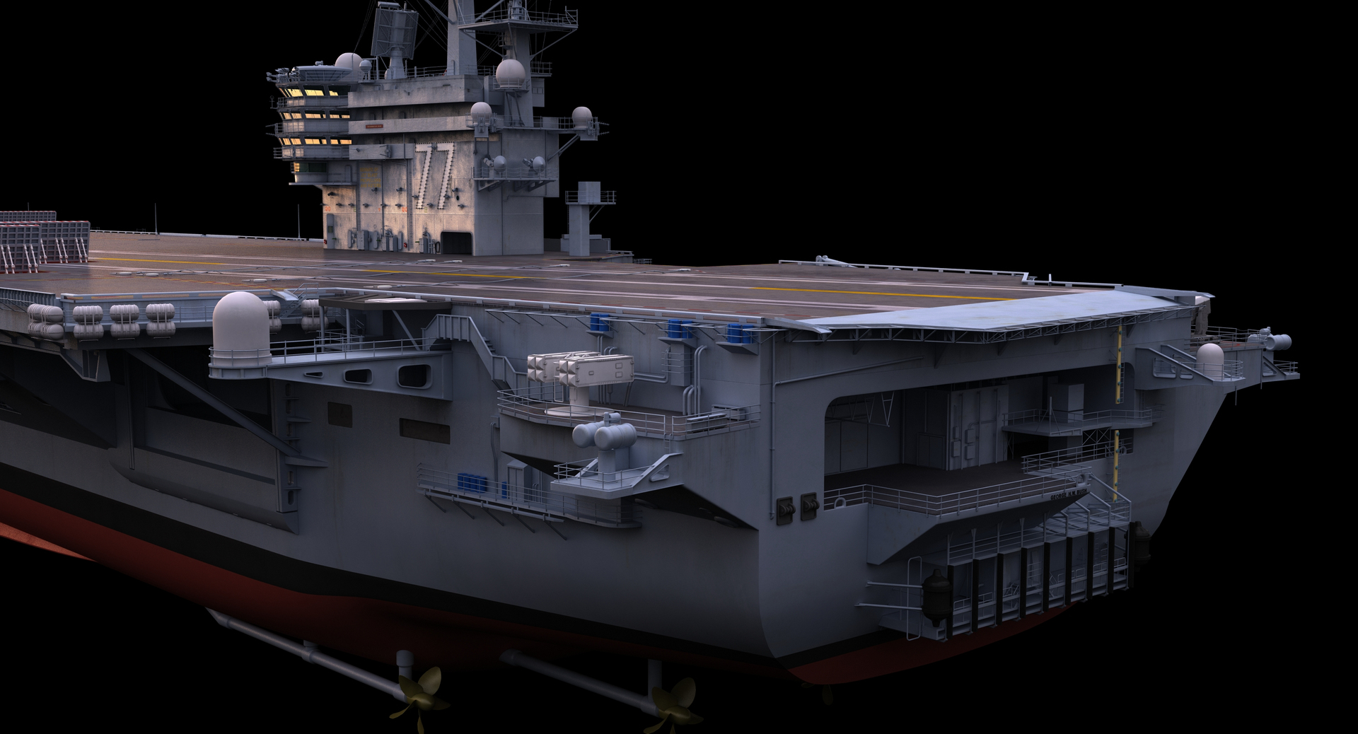 modelo 3d Portaaviones CVN 77 - TurboSquid 893427
