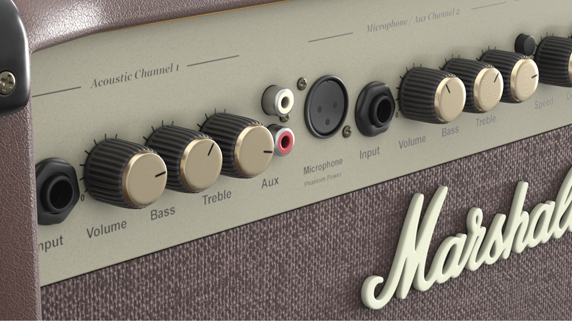 Marshall Acoustic Soloist AS50D Combo For Acoustic Guitars Low-poly 3D Model 3D Model ...