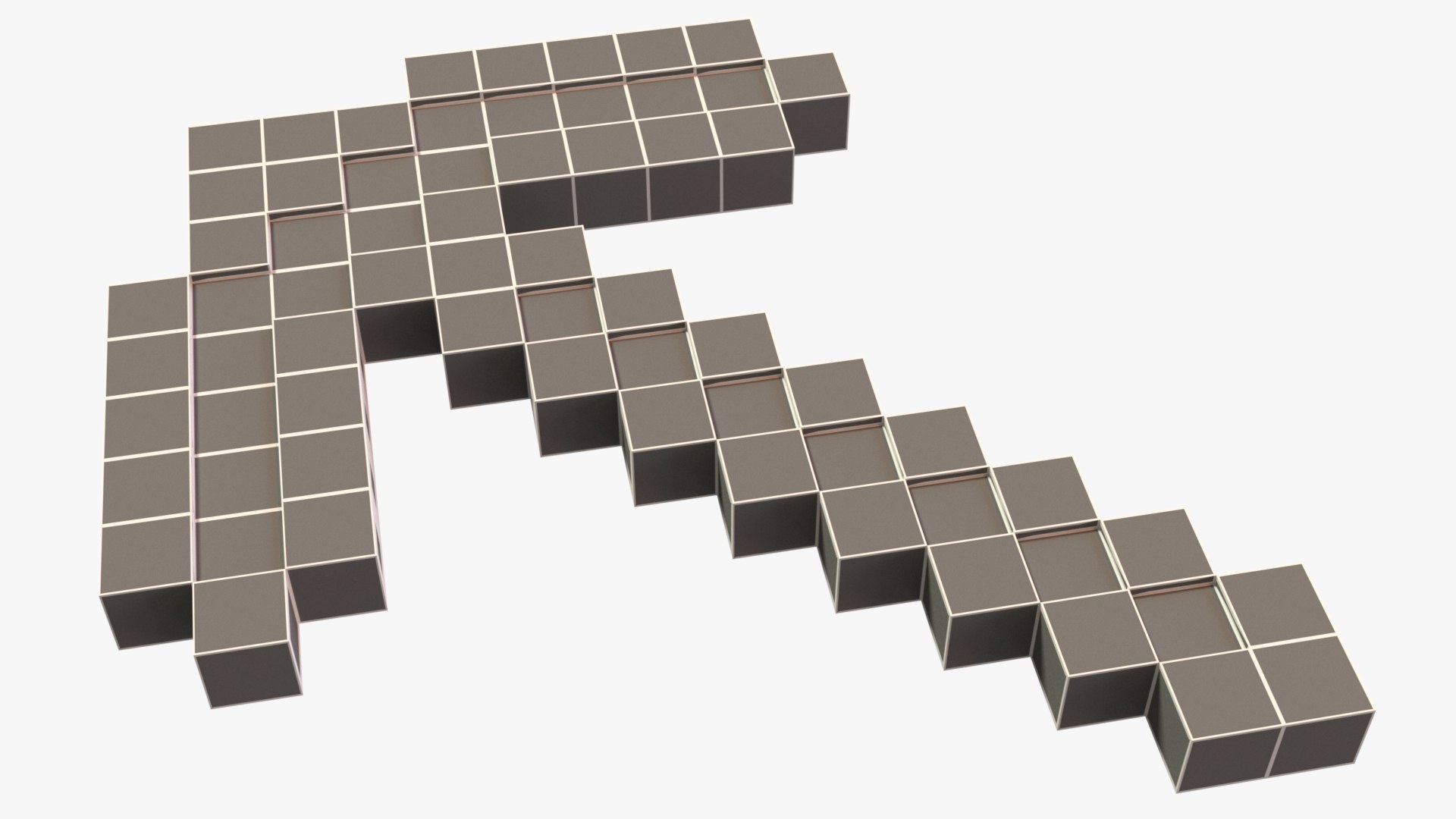 3D Model Minecraft Pickaxe - TurboSquid 1825075