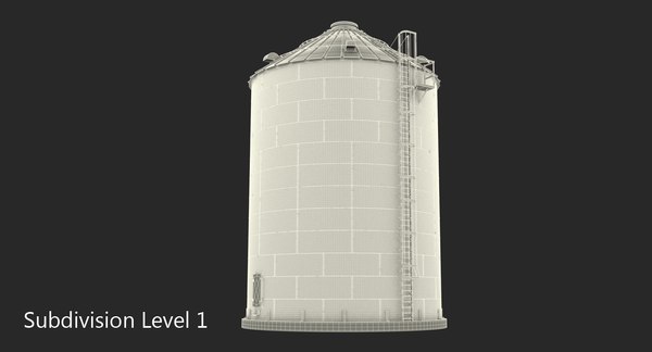 3D model grain storage bins - TurboSquid 1169044