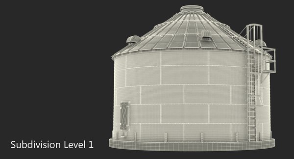 3D model grain storage bins - TurboSquid 1169044