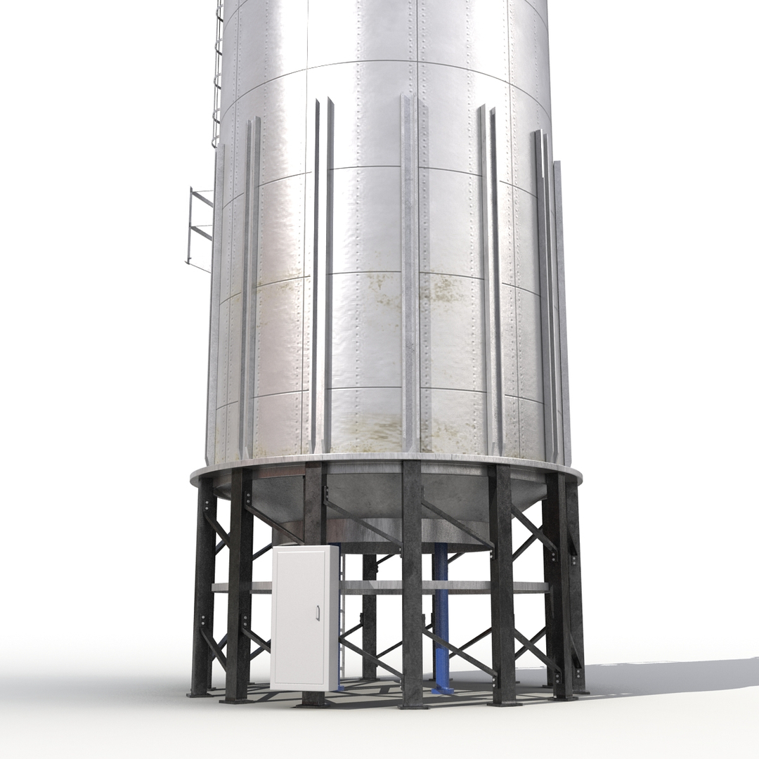 3D model grain storage bins - TurboSquid 1169044