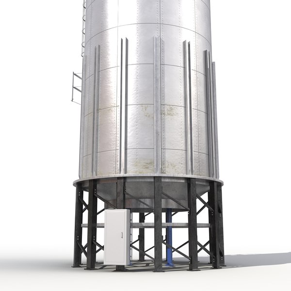 3D model grain storage bins - TurboSquid 1169044