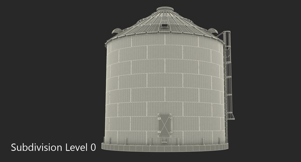 3D model grain storage bins - TurboSquid 1169044