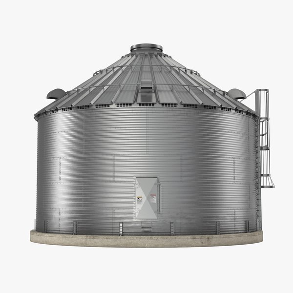 3D model grain storage bins - TurboSquid 1169044