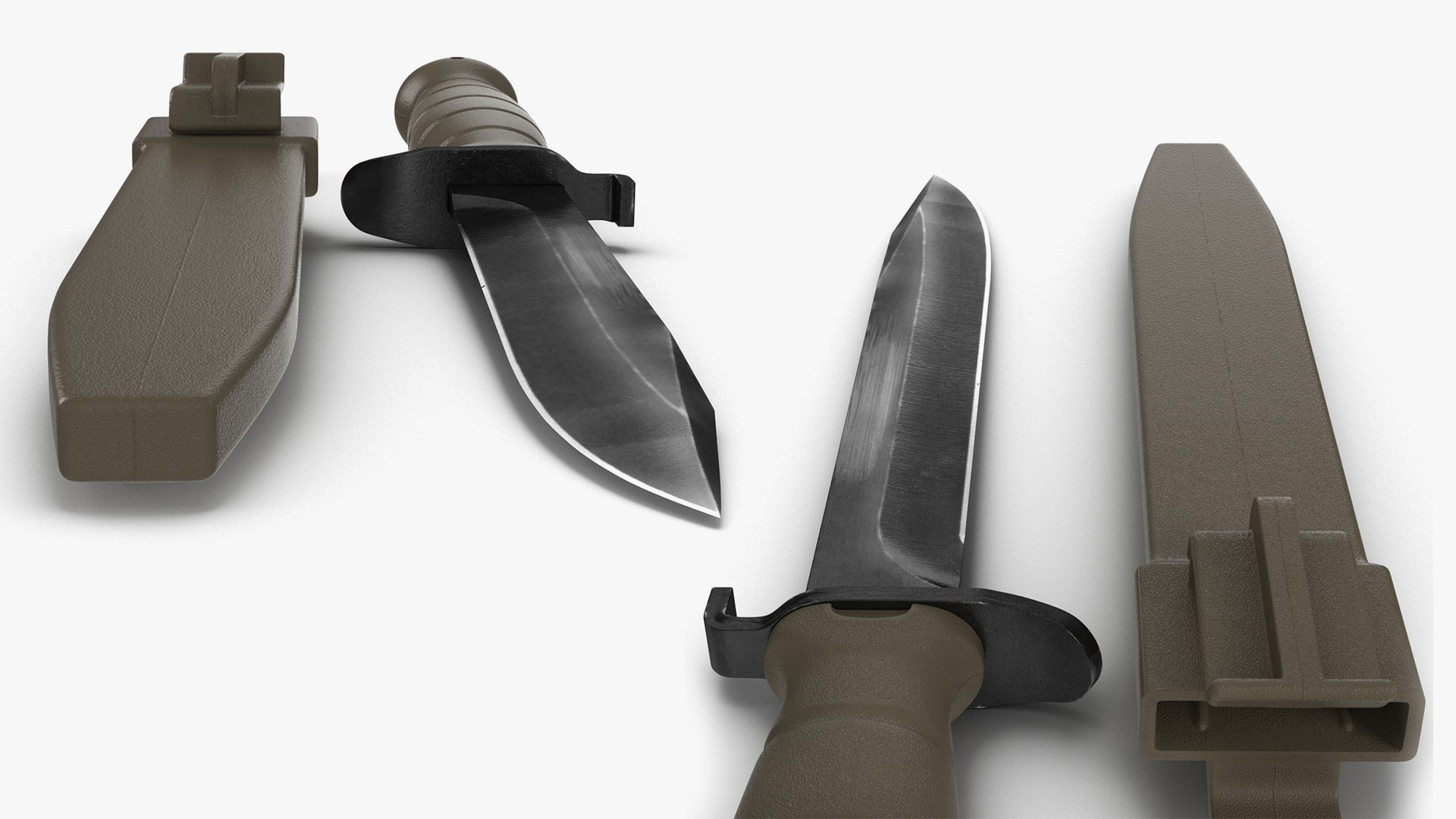 3D Model Knives With Sheath Collection - TurboSquid 1922411