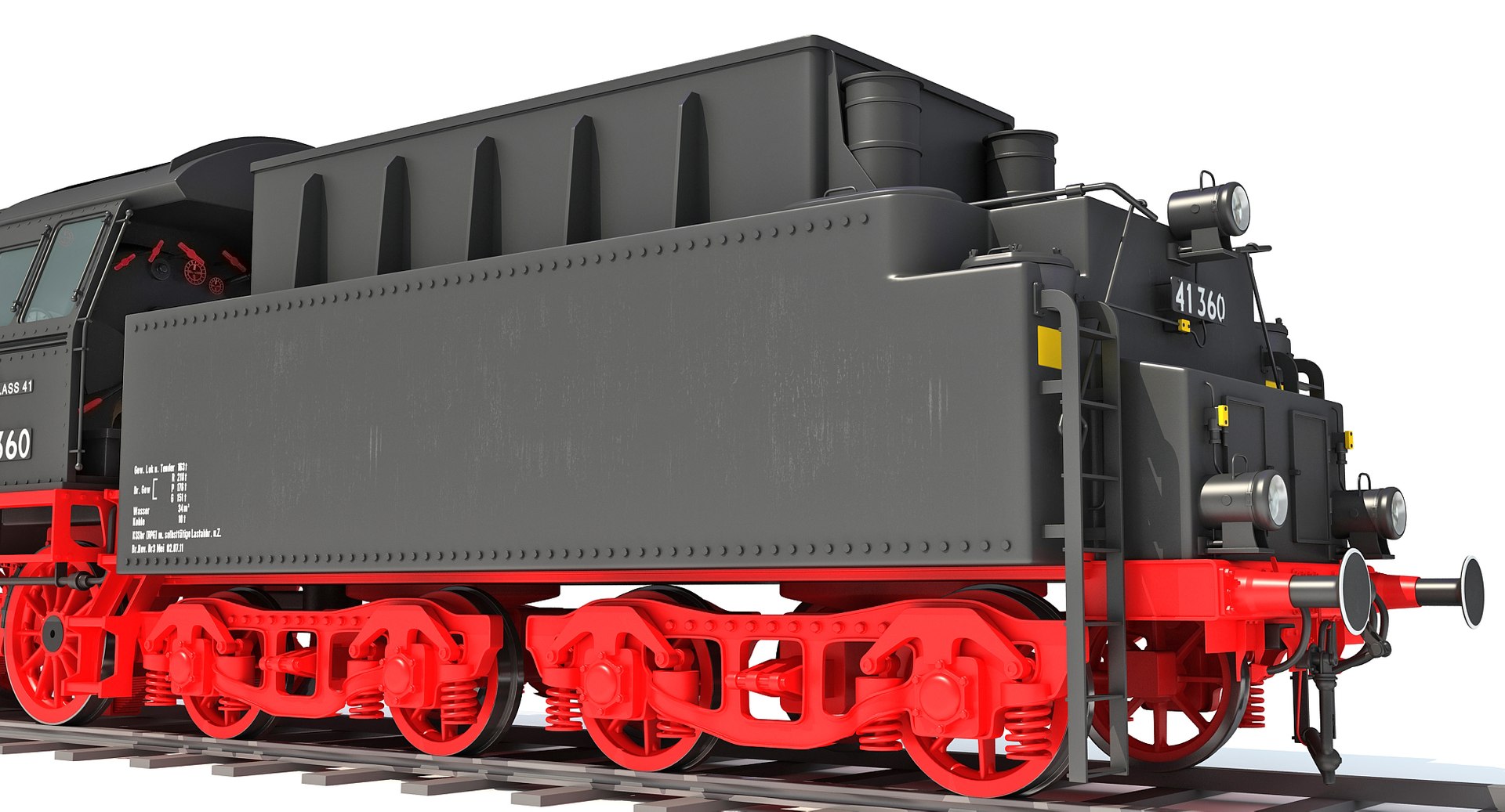 Steam locomotive class 41 3D model - TurboSquid 1382867