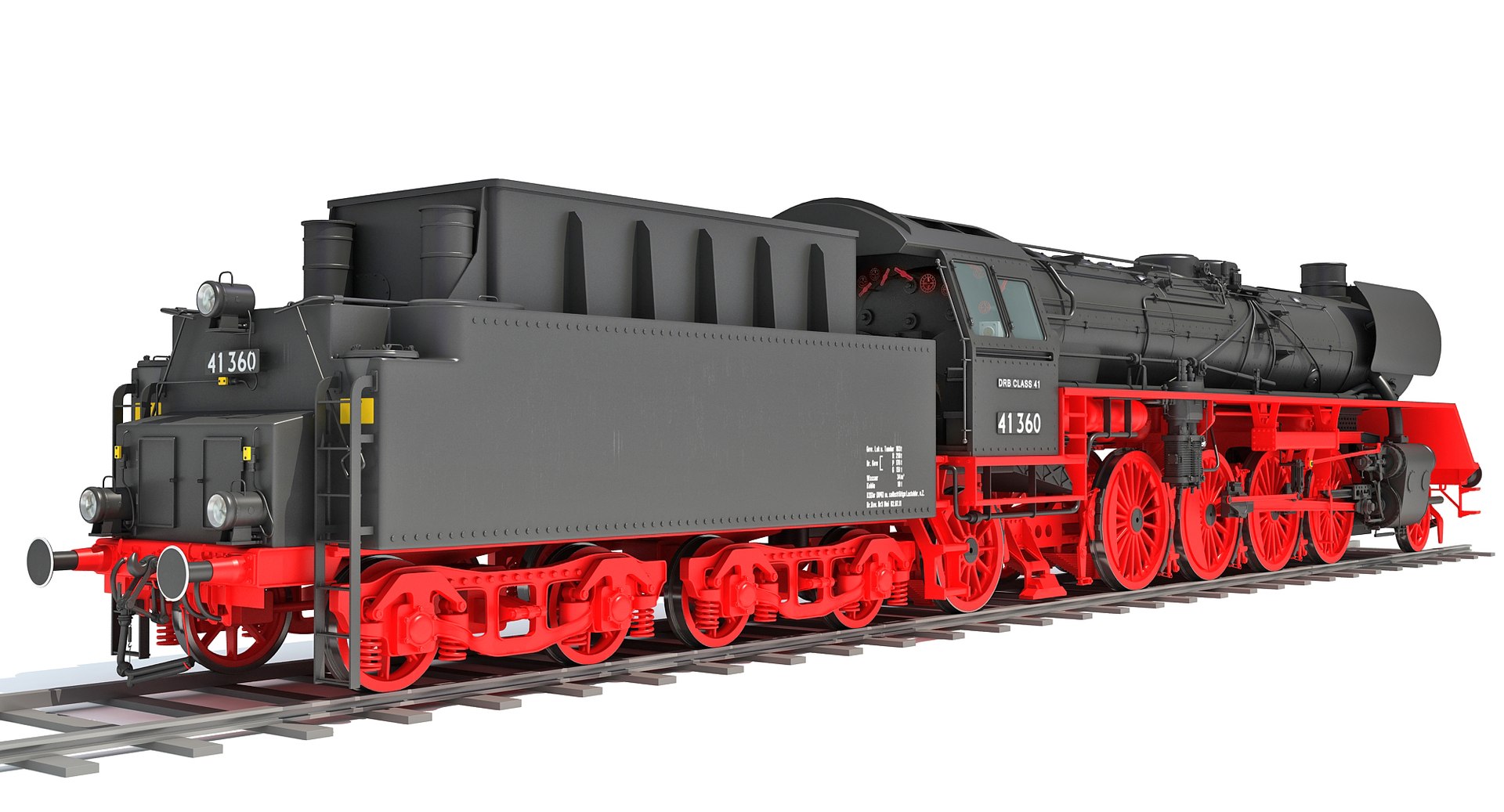 Steam locomotive class 41 3D model - TurboSquid 1382867