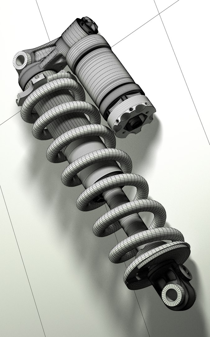 Fox Shocks Rc4 Dhx 3d Model