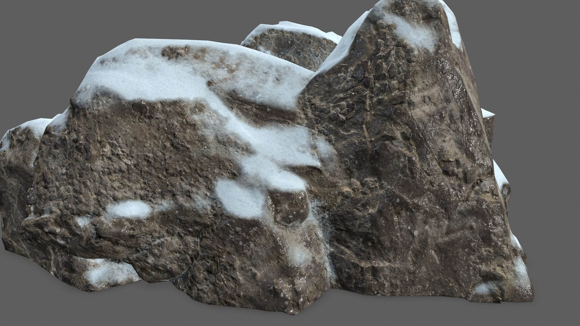 Snowy Rock Stairs Model - TurboSquid 2024533