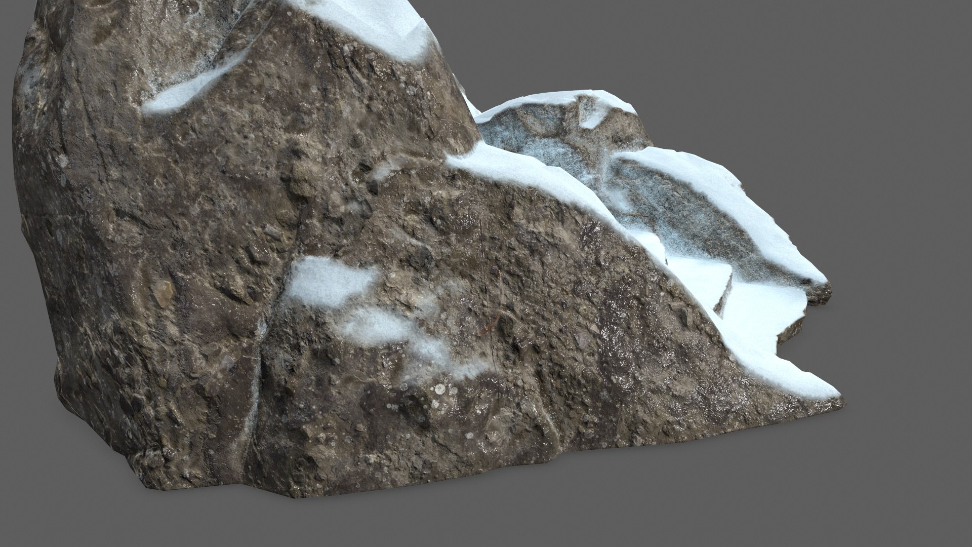Snowy Rock Stairs Model - TurboSquid 2024533