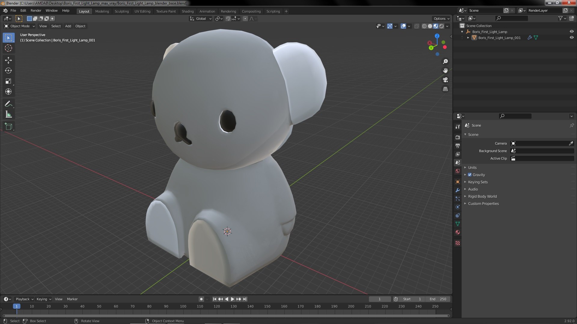 Boris First Light Lamp 3D - TurboSquid 2075003