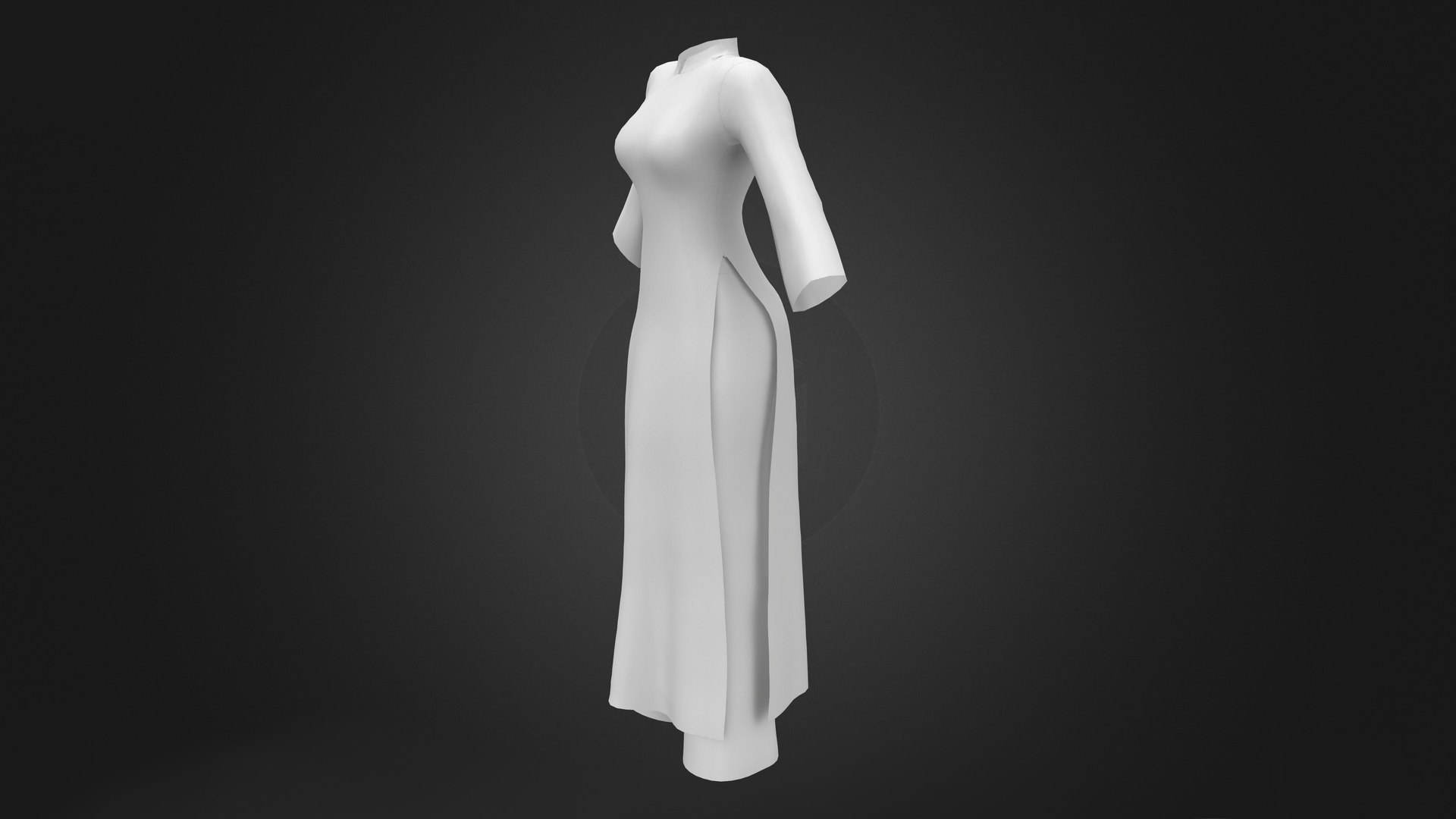 3D Traditional AO Dai Dress - TurboSquid 1943042