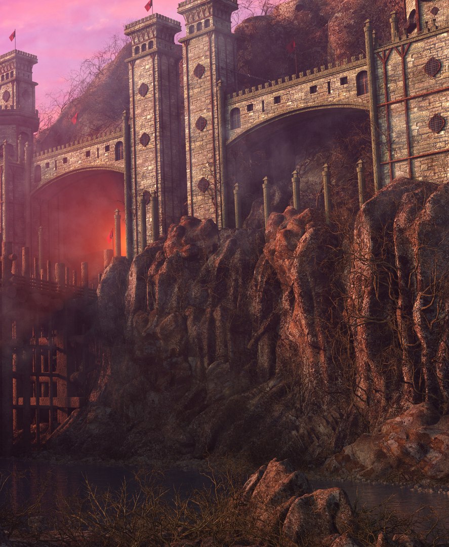 Ancient Castle Cave Environment 3D - TurboSquid 2201564