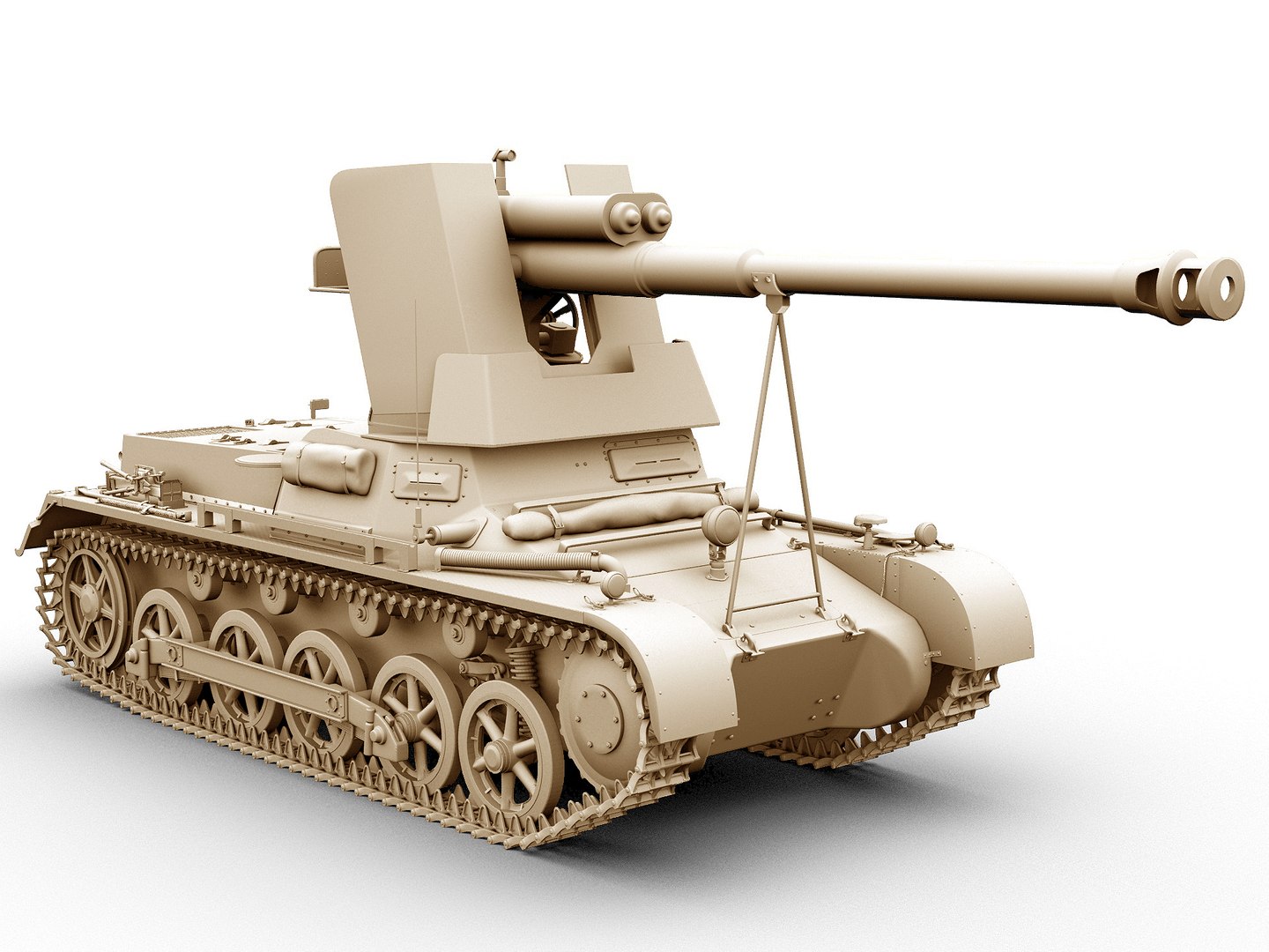 3D Panzerjager I B mit 75mm StuK 40 L48 - TurboSquid 2169113