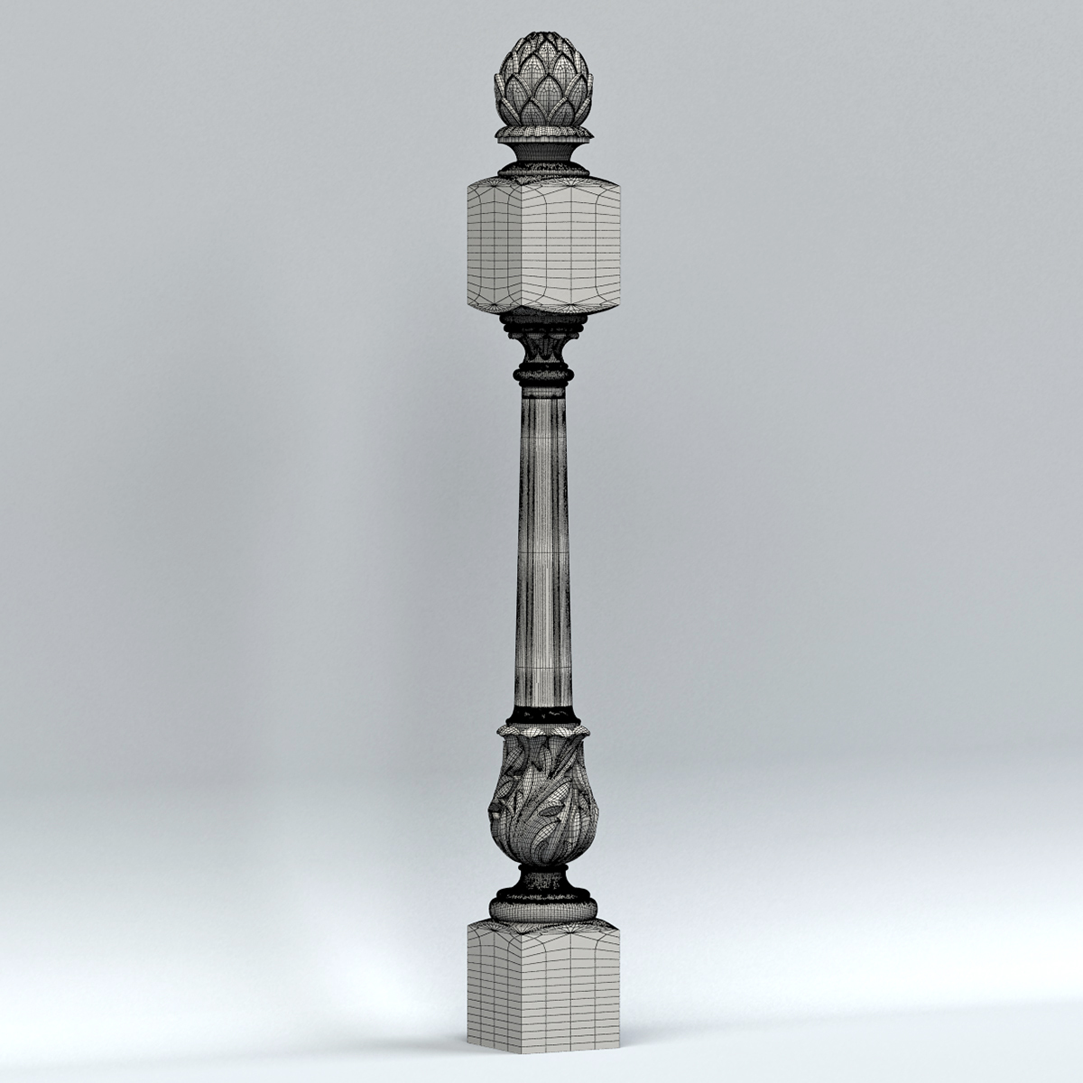 3D модель Newel post 001 - TurboSquid 994017