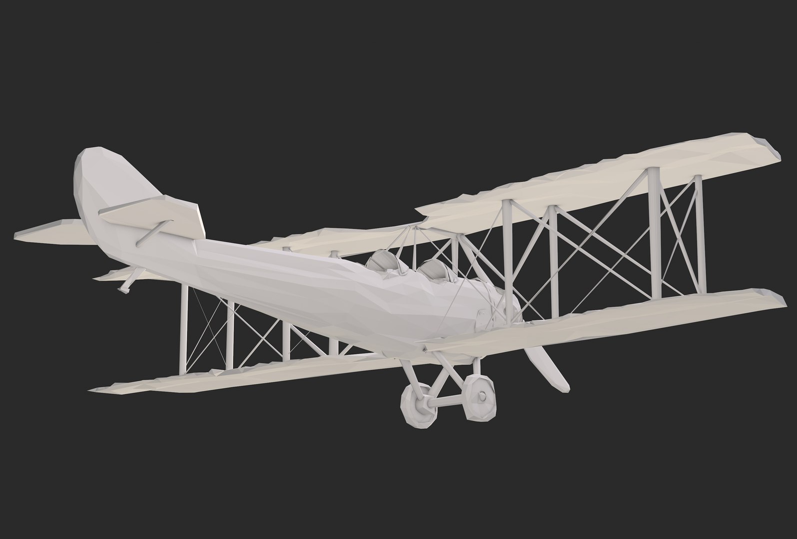Biplane Plane 3ds