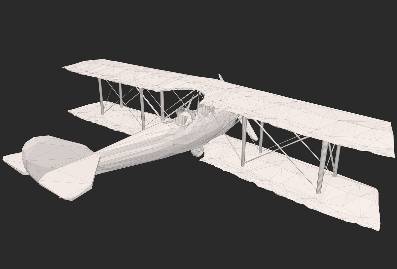 Biplane Plane 3ds