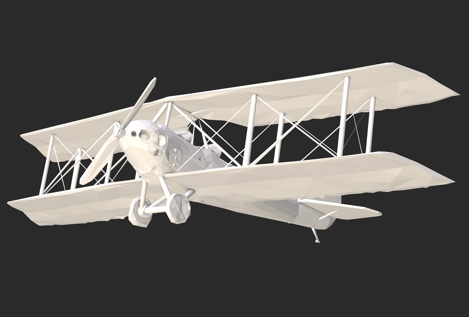 Biplane Plane 3ds