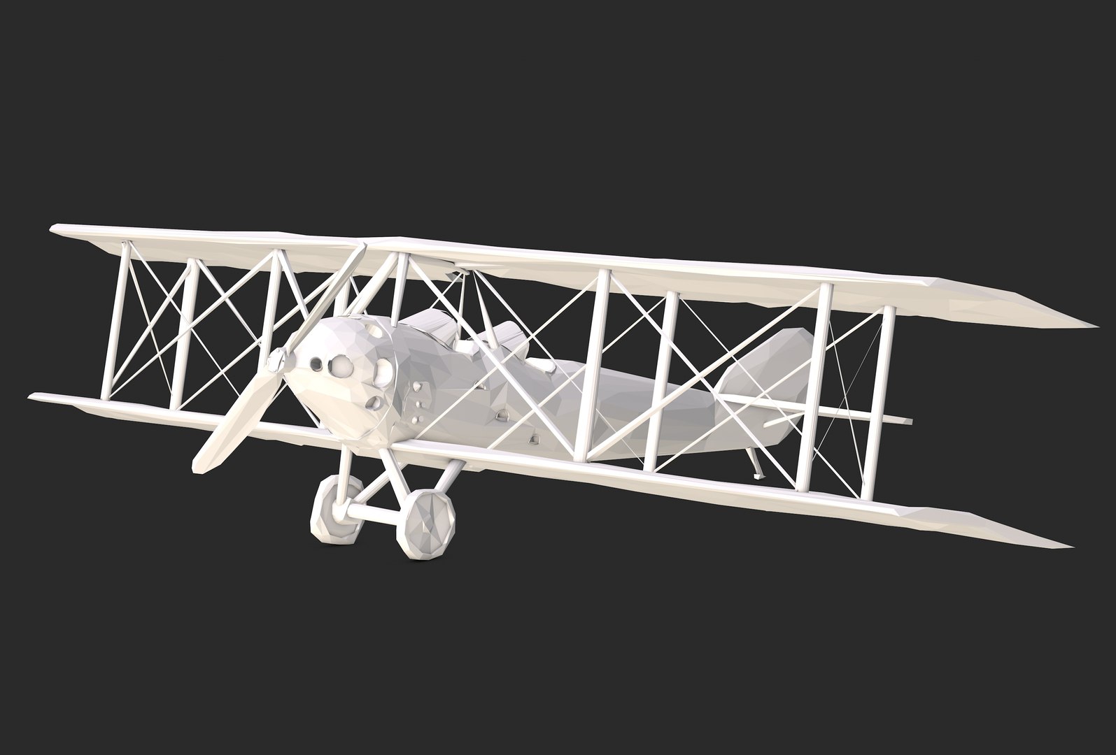Biplane Plane 3ds