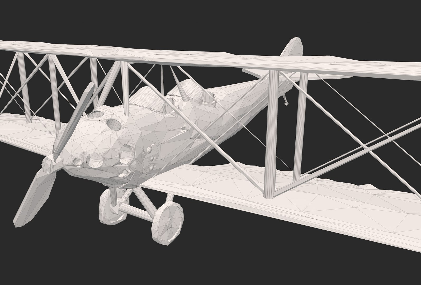 Biplane Plane 3ds