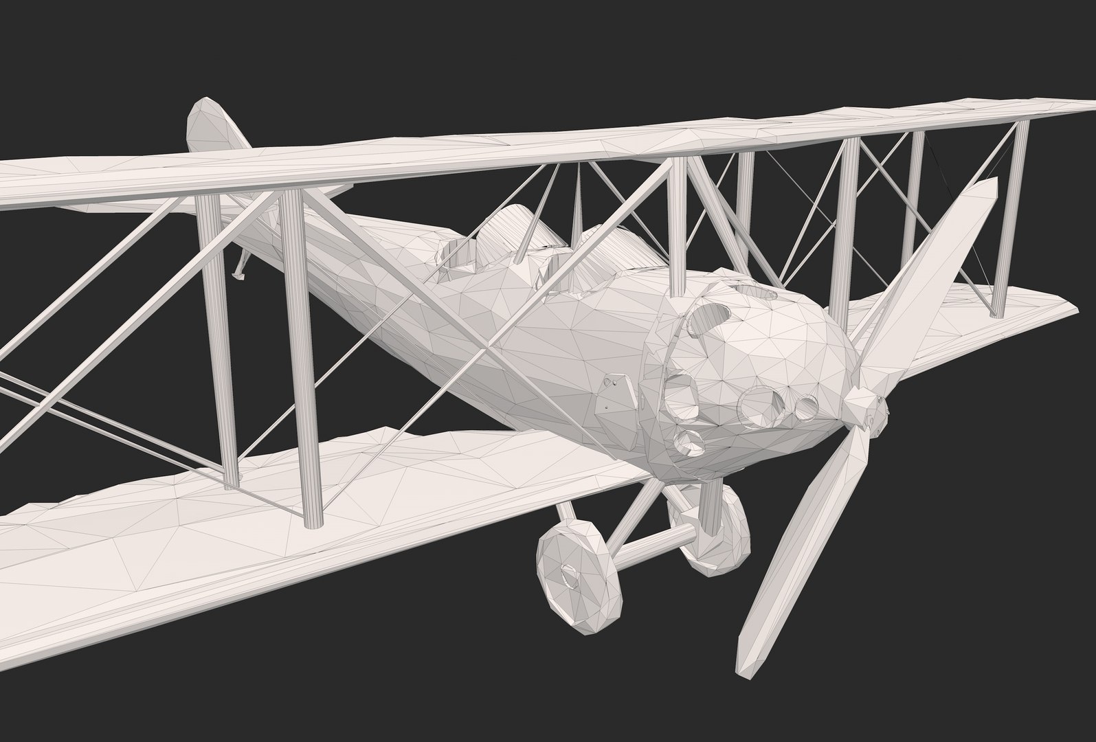 Biplane Plane 3ds