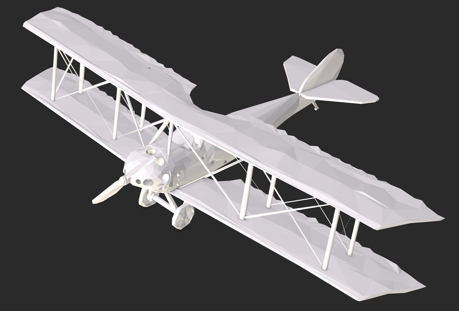 Biplane Plane 3ds