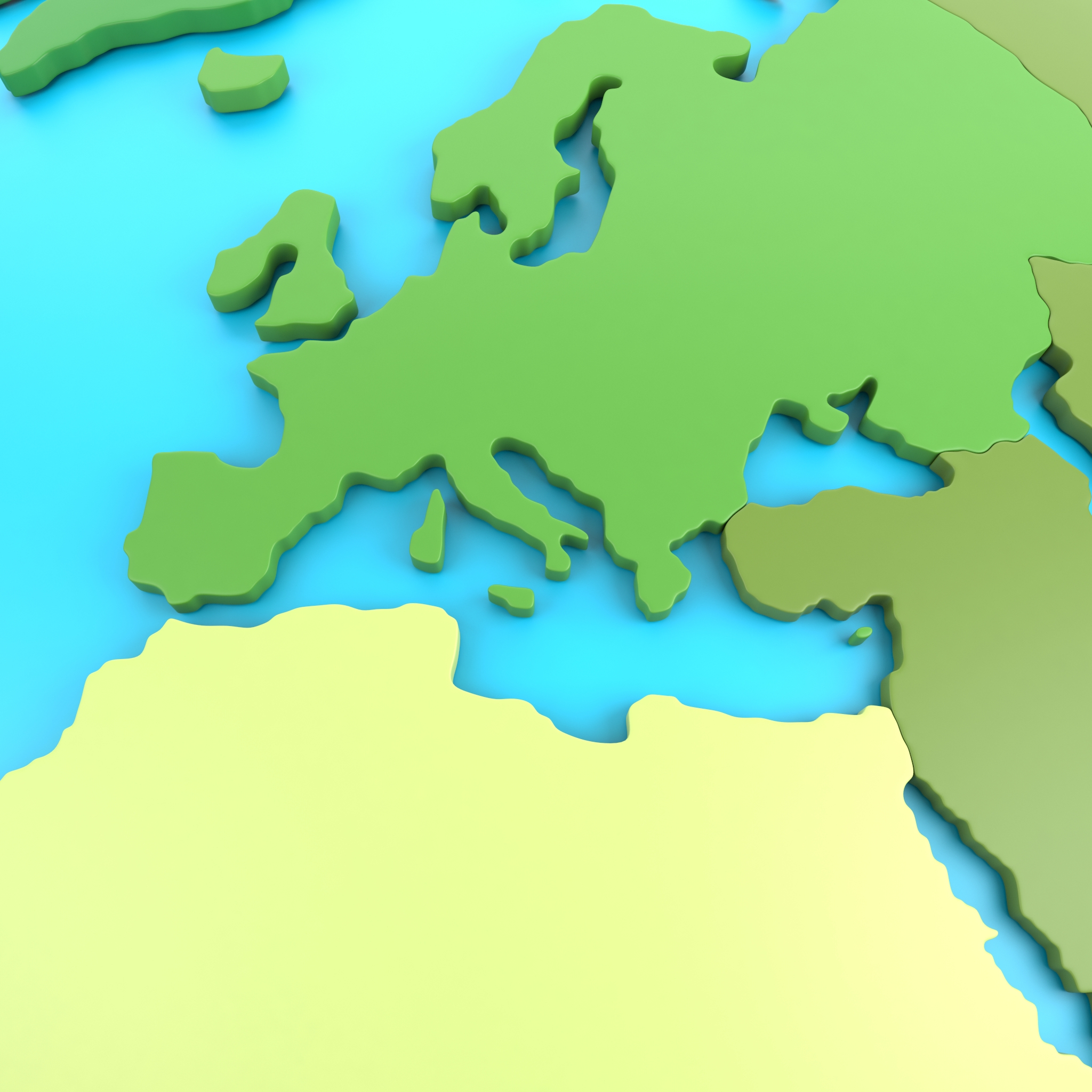 3D world continents - TurboSquid 1270056