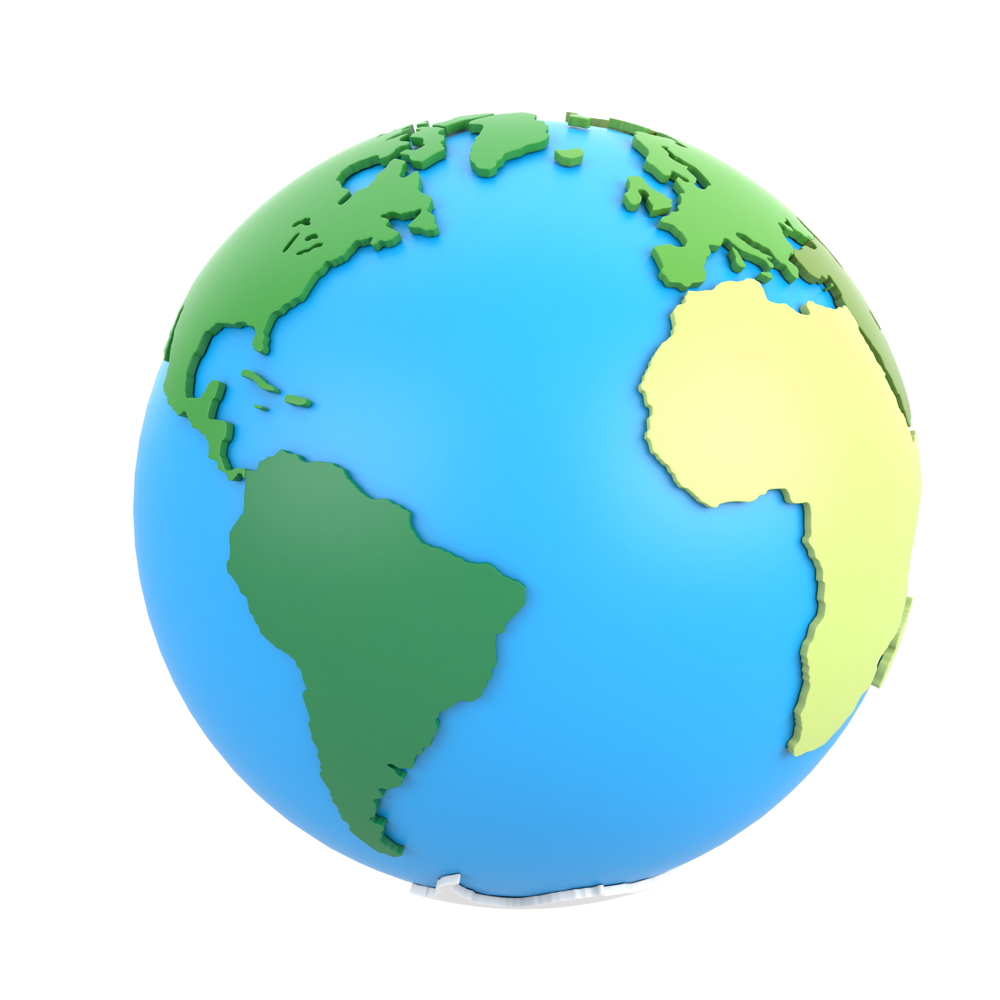 3D world continents - TurboSquid 1270056