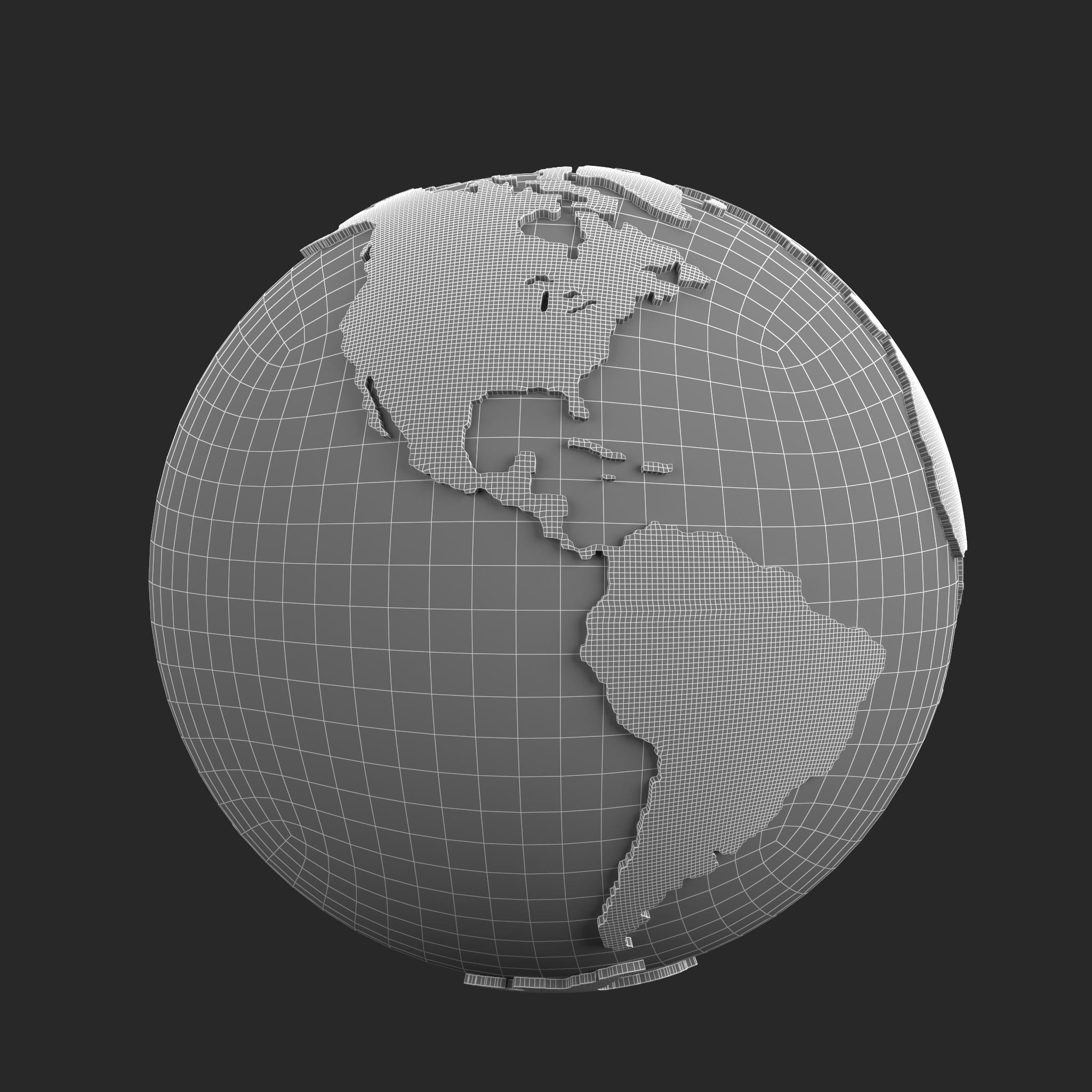 3D world continents - TurboSquid 1270056
