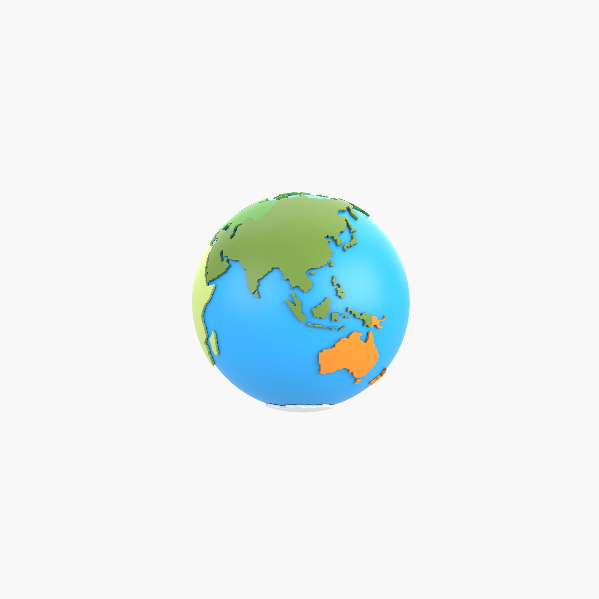 3D world continents - TurboSquid 1270056