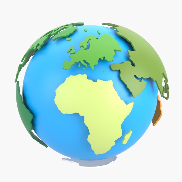 3D world continents - TurboSquid 1270056