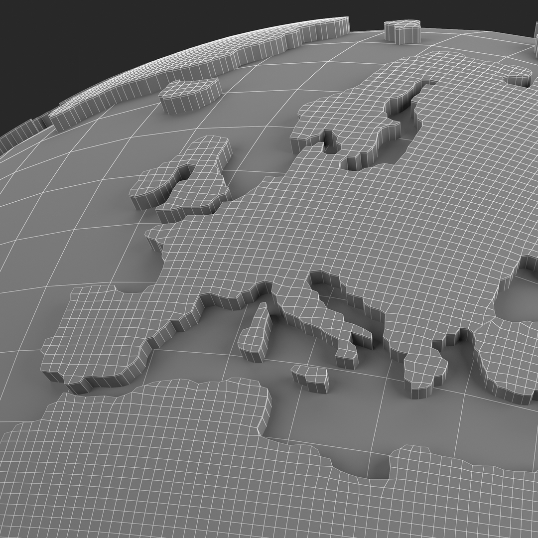 3D world continents - TurboSquid 1270056