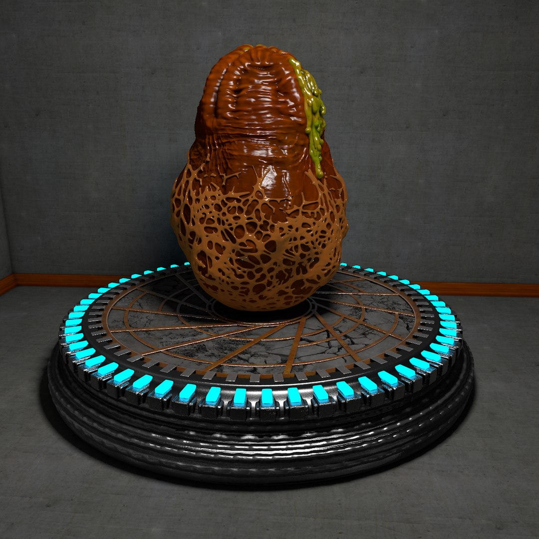 Slimy Alien Egg Presentation Obj