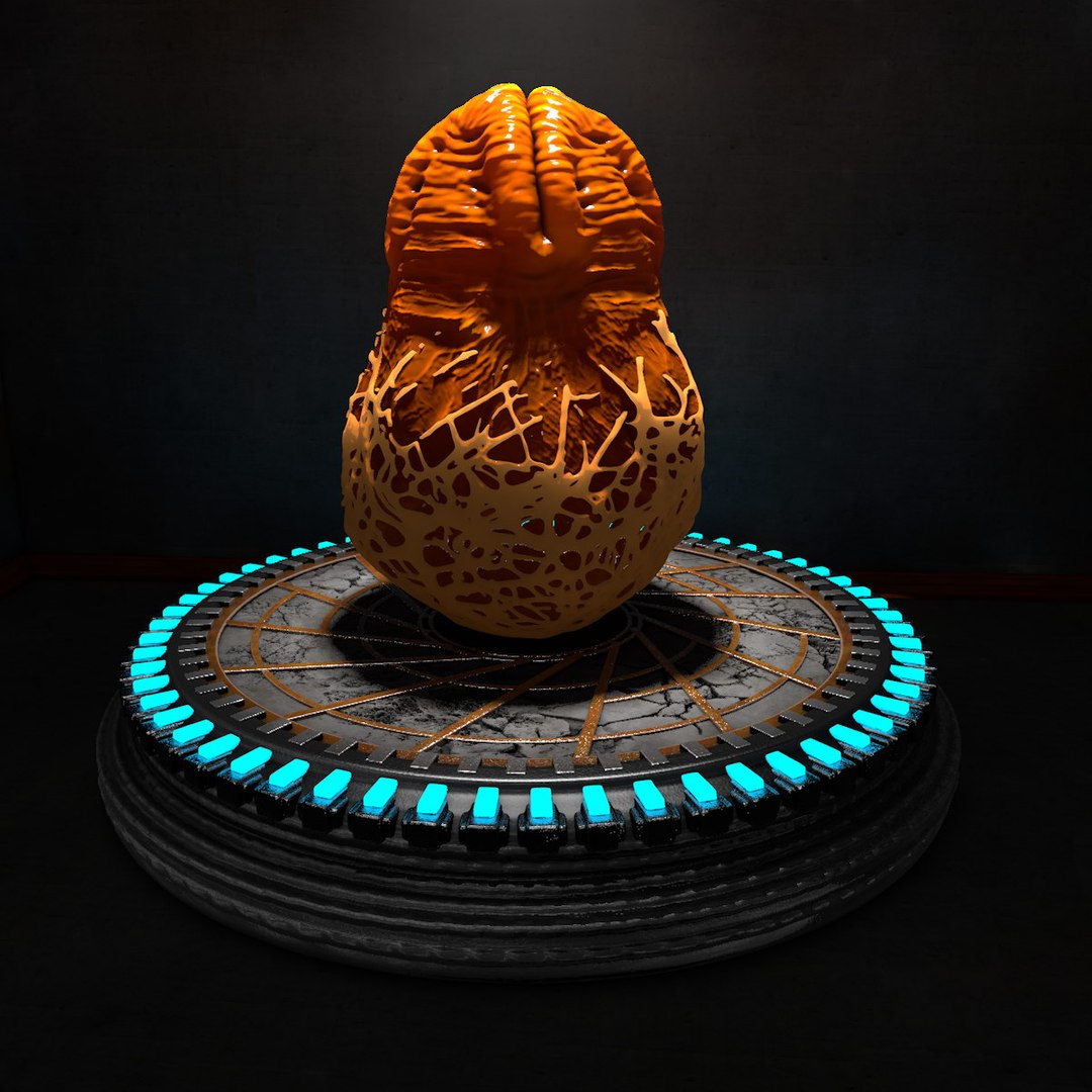 Slimy Alien Egg Presentation Obj