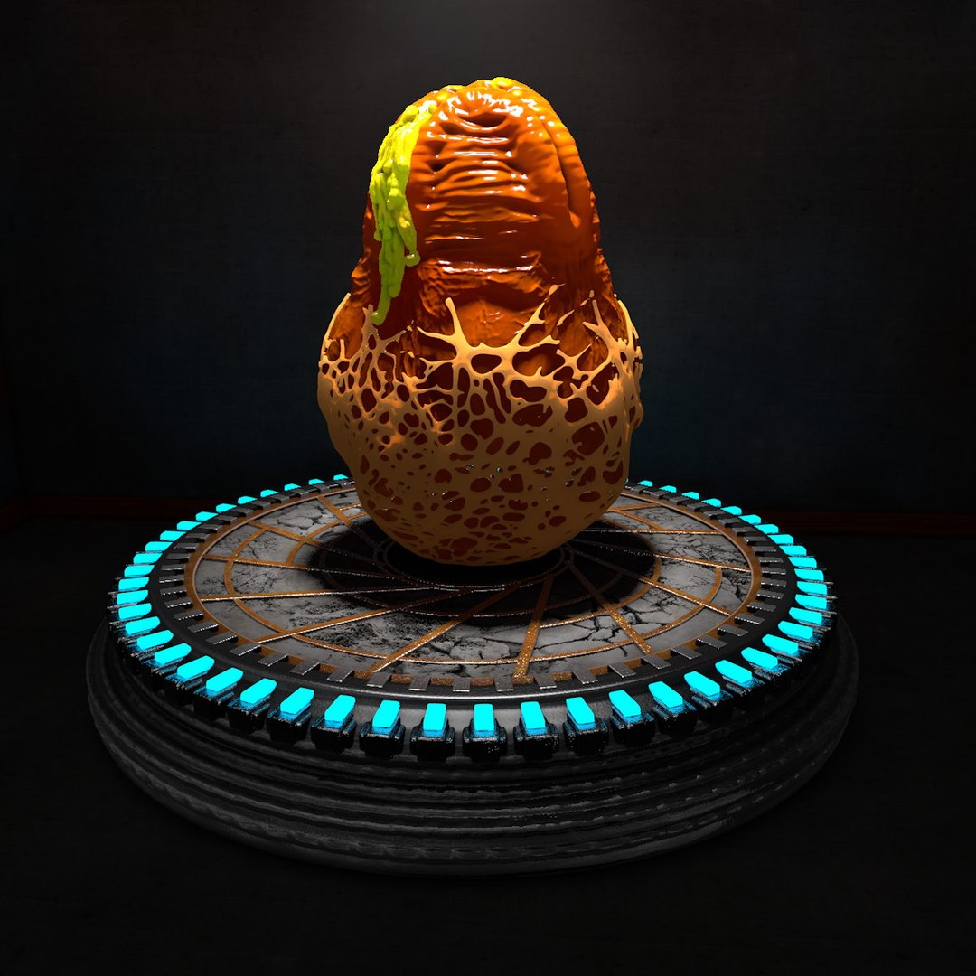 Slimy Alien Egg Presentation Obj