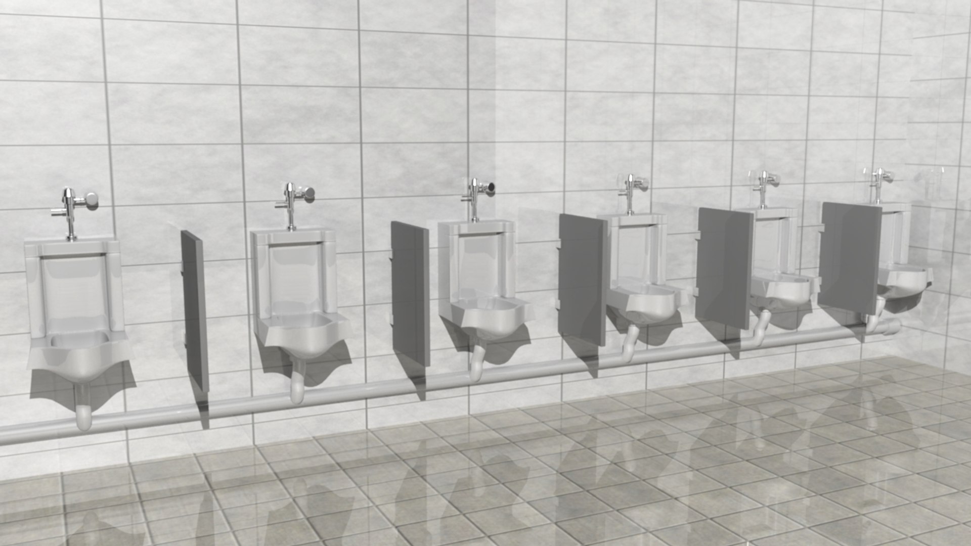 Mensroom Urinal 3d Model