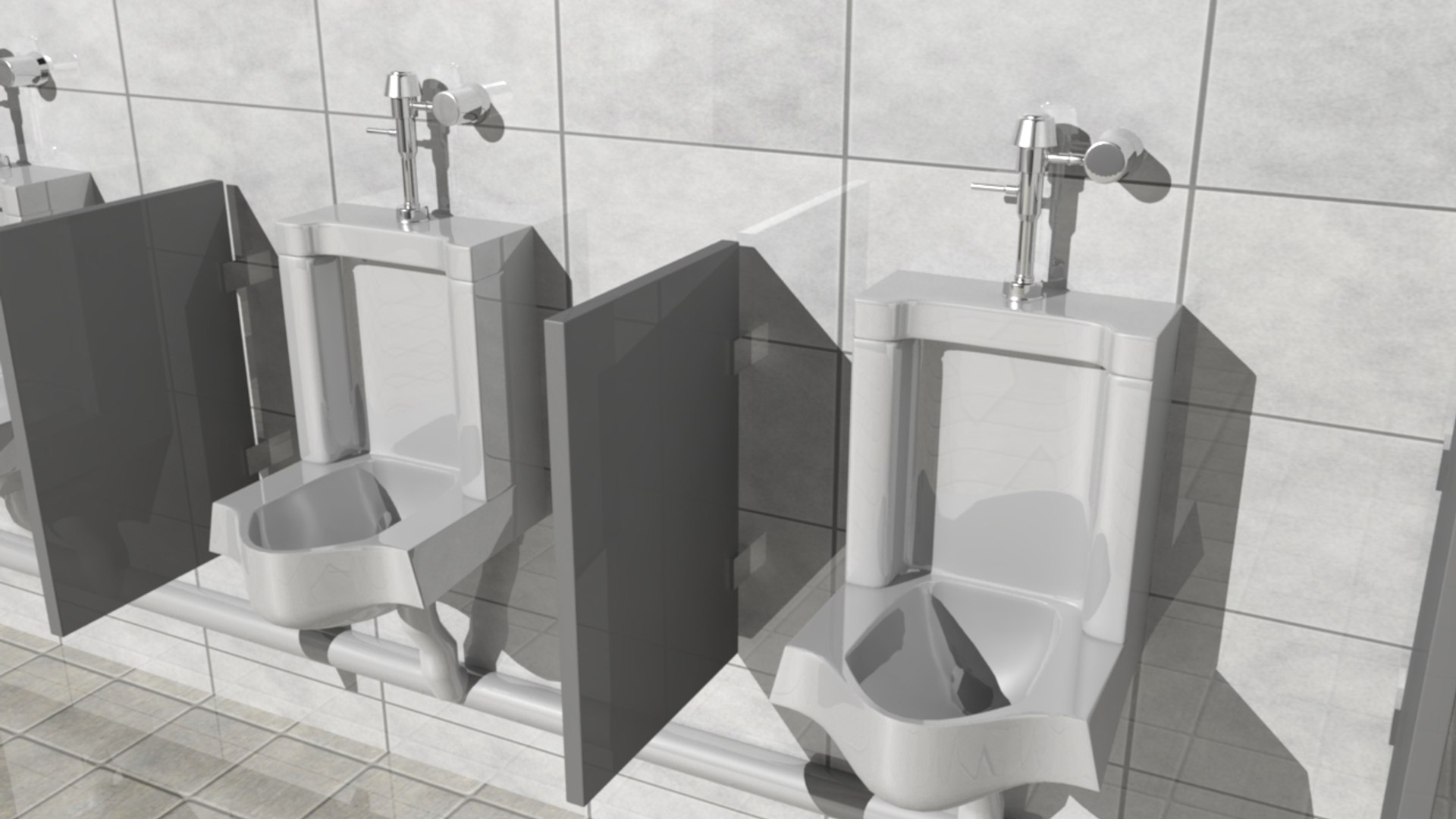Mensroom Urinal 3d Model