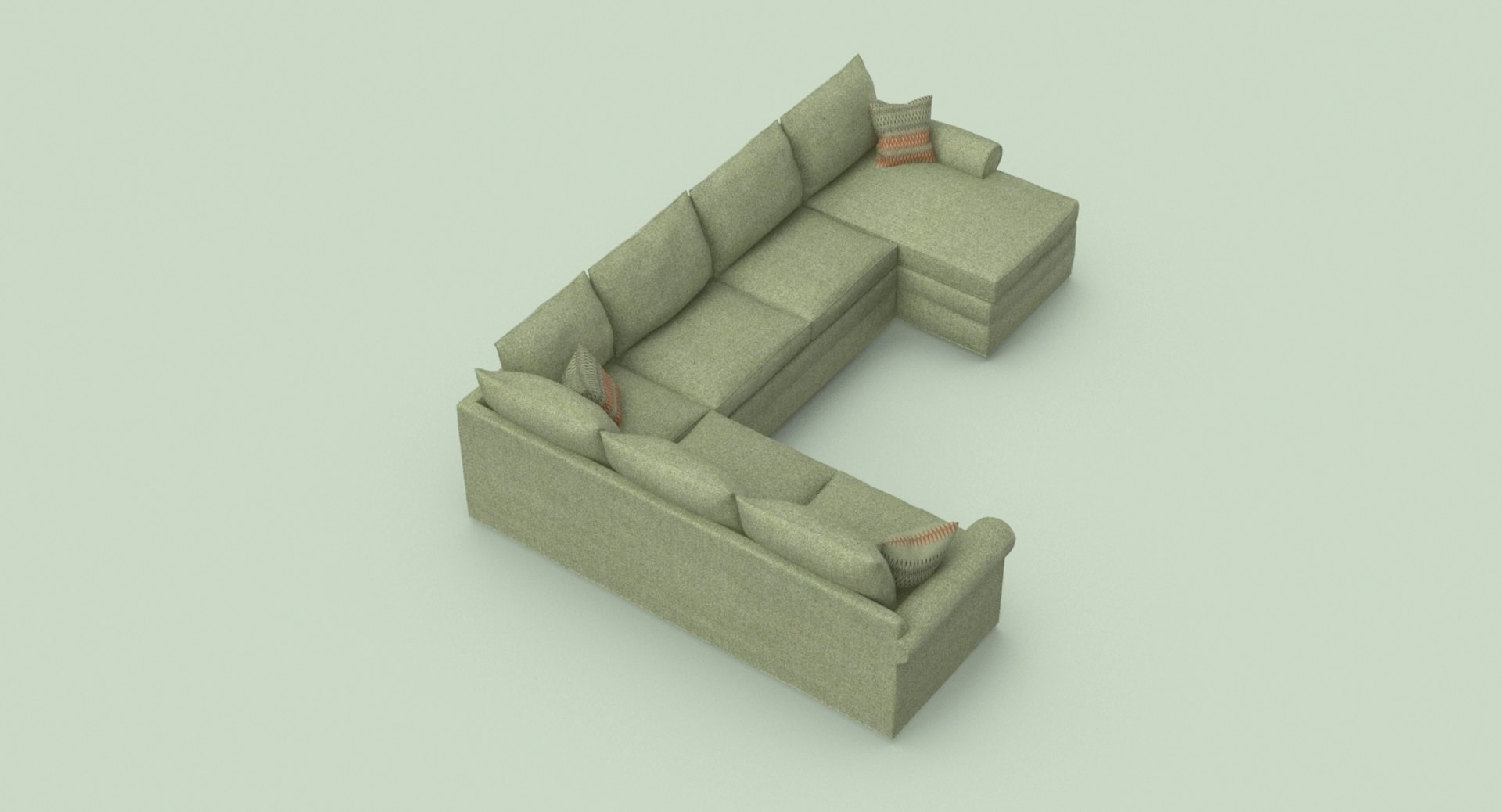 3D Model Classical-sectional-sofa - TurboSquid 1270384