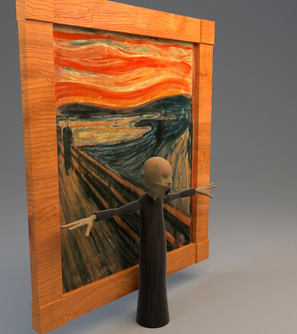 Scream Edvard Munch 3D Model - TurboSquid 1152533