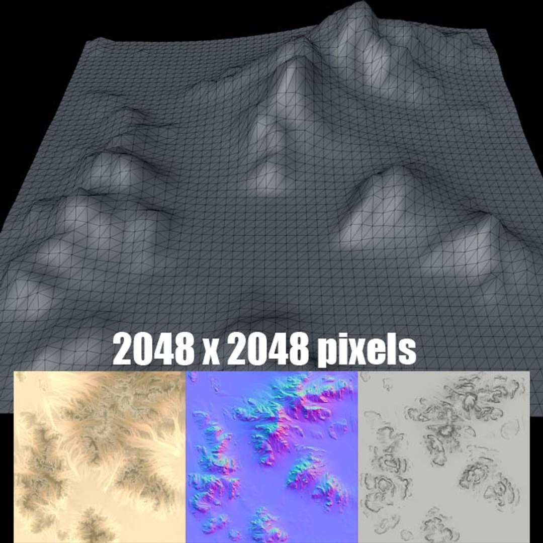 Mountain Maps Terrain 3d Model