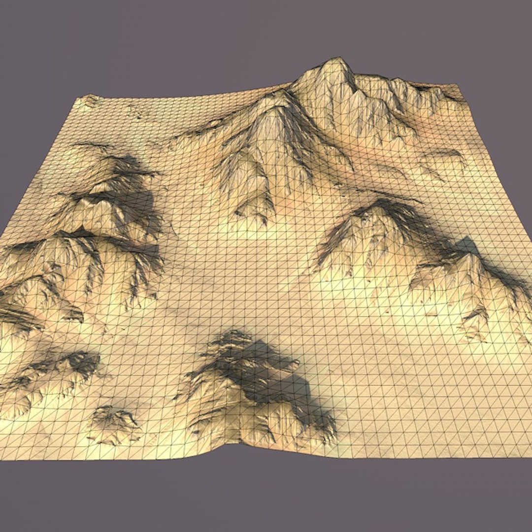 Mountain Maps Terrain 3d Model