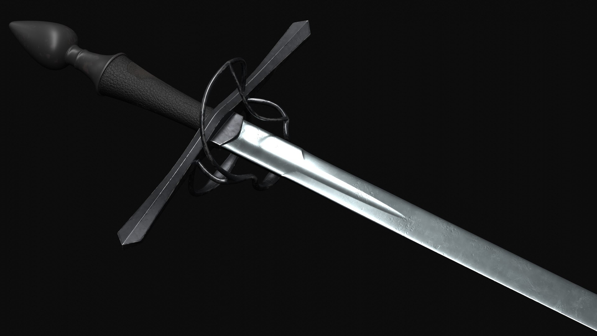 Saxon Battlesword 1580s Low-poly 3D Model - TurboSquid 2414638
