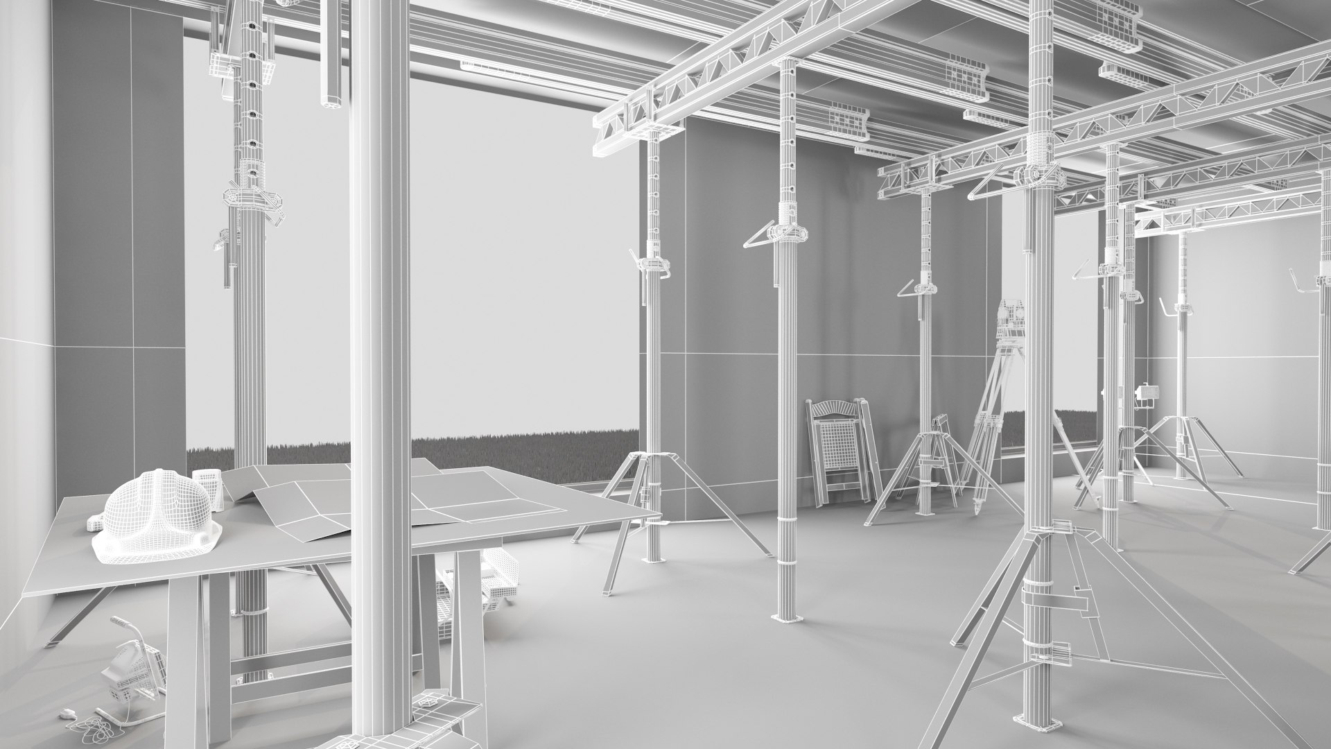 Interior Under Construction 3D Model - TurboSquid 1913904